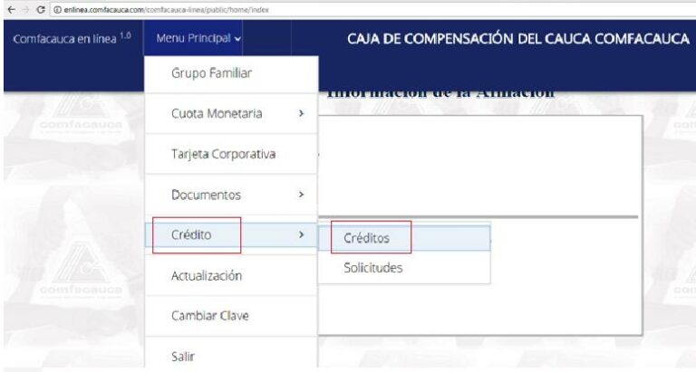 Crédito Comfacauca 7340