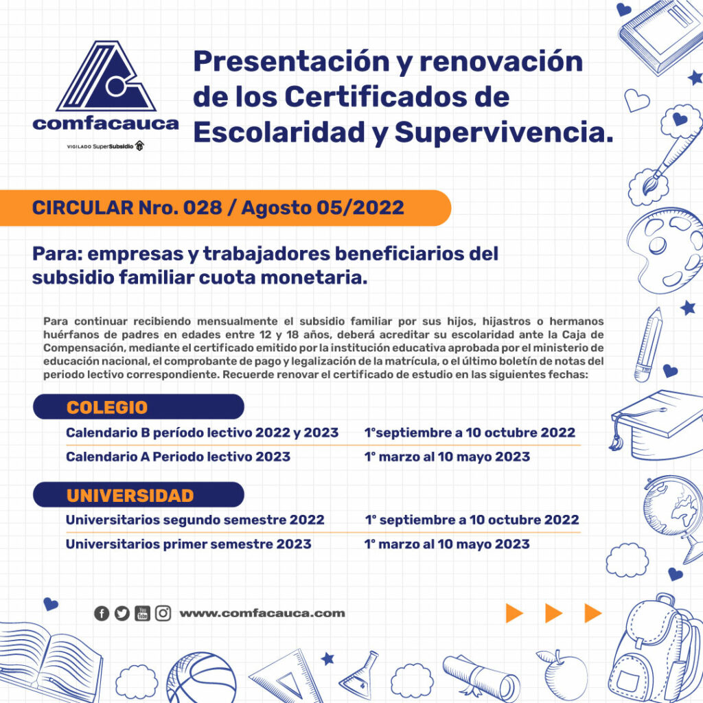 Subsidios Comfacauca - Kit Escolar, Subsidios en tecnología