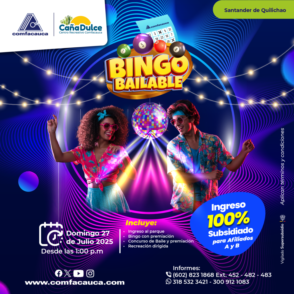 Bingo bailable CR Caña Dulce » Comfacauca