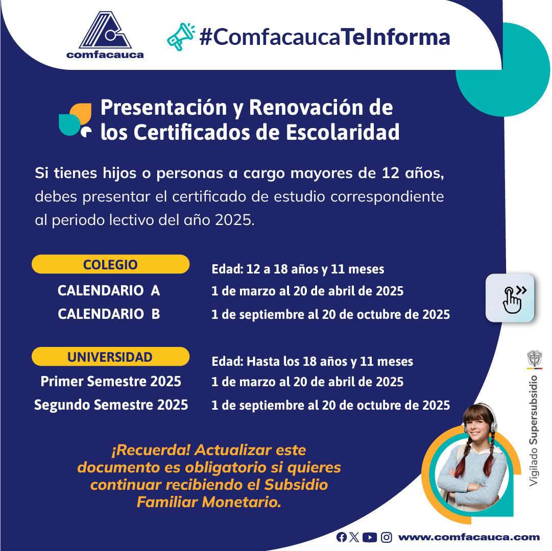 Subsidios Comfacauca » Kit Escolar, Subsidios en tecnología