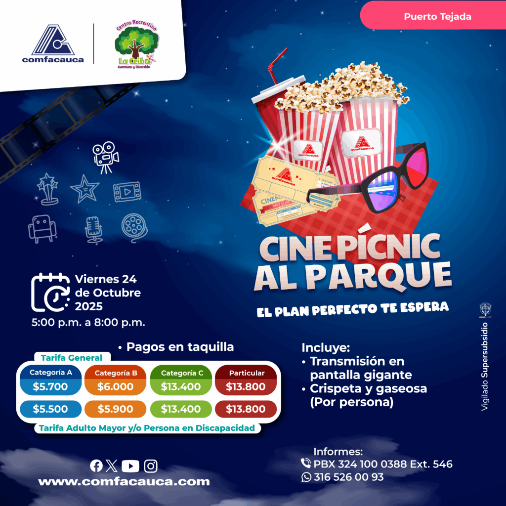 Cine al parque CR Ceiba » Comfacauca