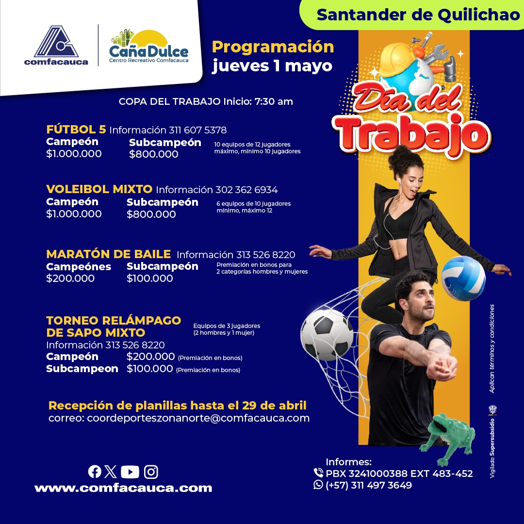🌟Celebración día del Trabajador 1 de Mayo 2025🌟 » Comfacauca