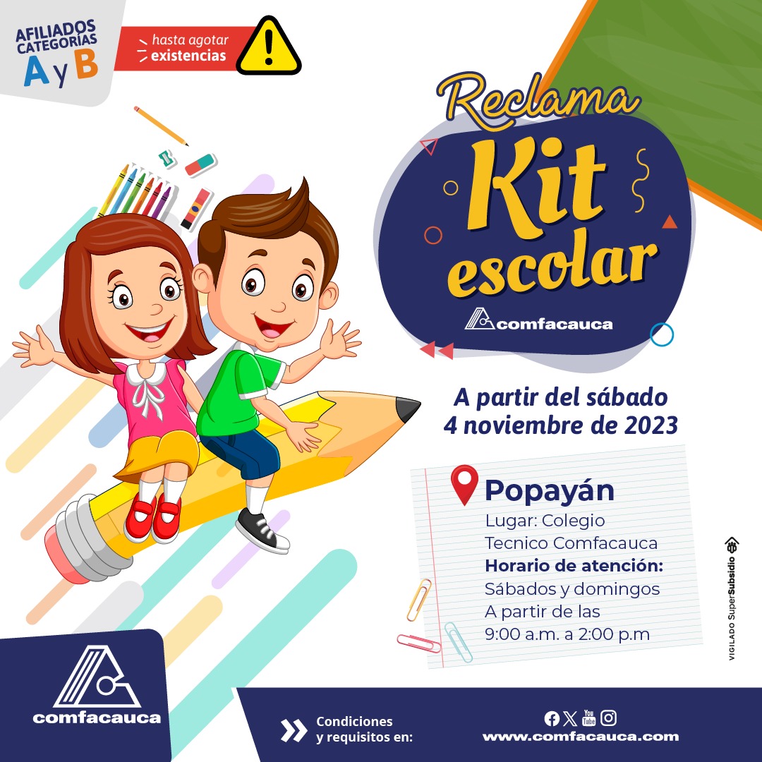 Entrega Kit Escolar en el Colegio Técnico Comfacauca » Comfacauca