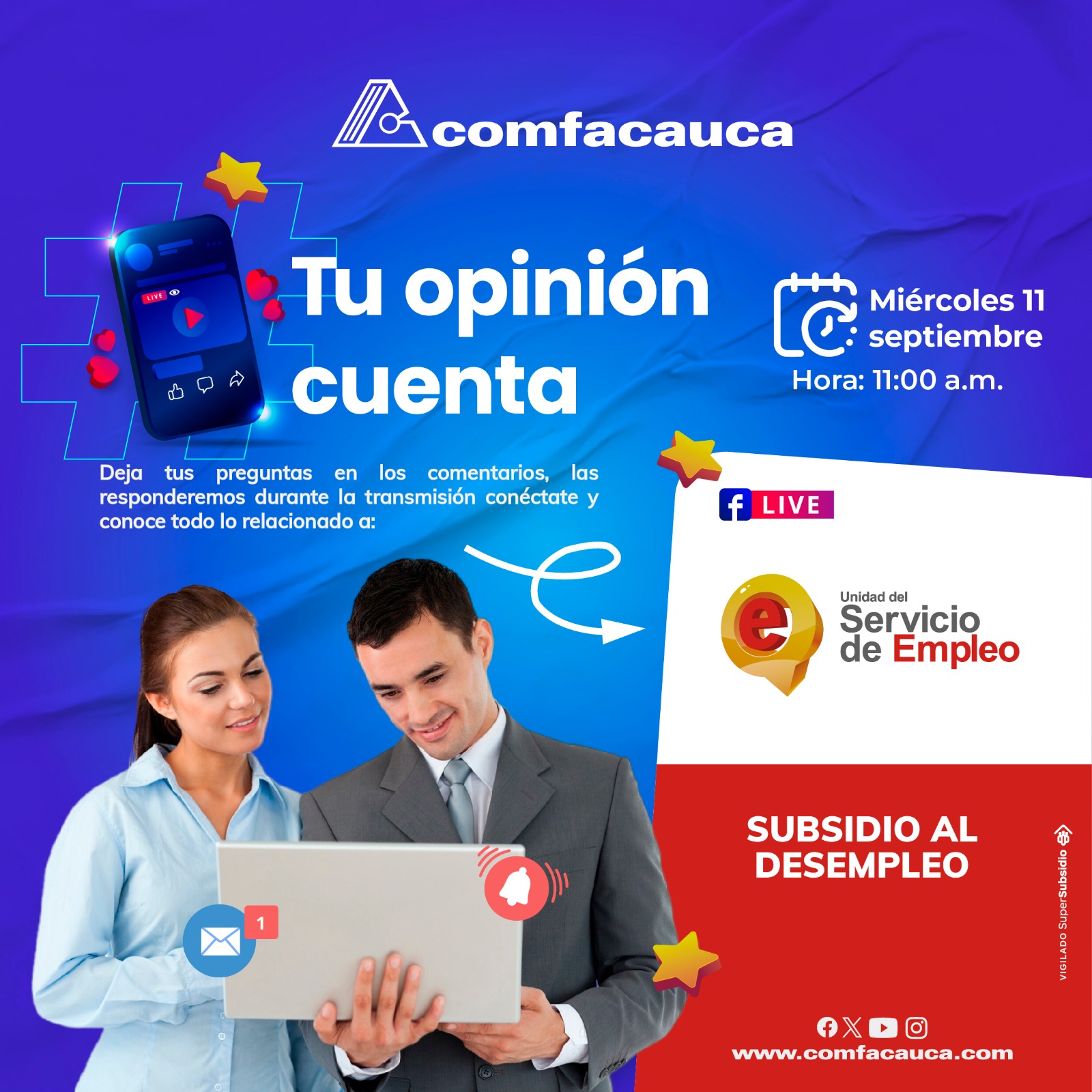 Facebook live » Comfacauca
