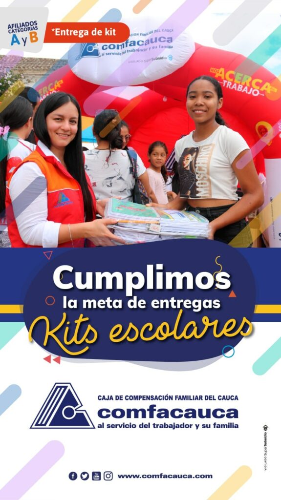 ¡Cumplimos la meta de entrega de kits escolares! - Comfacauca