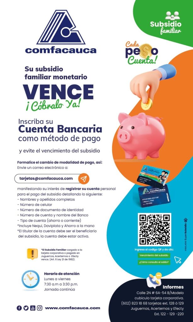 Subsidios Comfacauca - Kit Escolar, Subsidios en tecnología