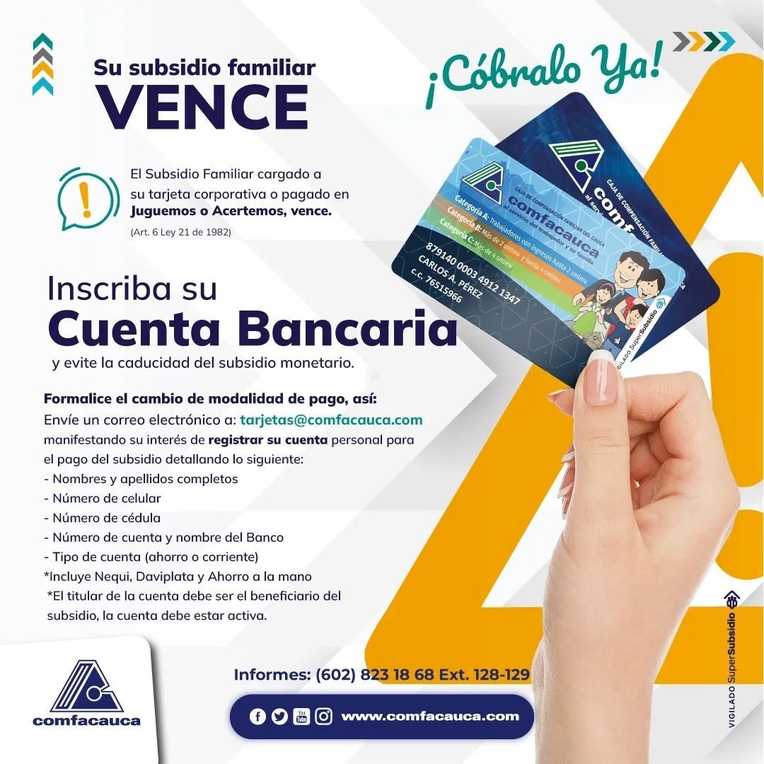 Subsidios Comfacauca - Kit Escolar, Subsidios en tecnología